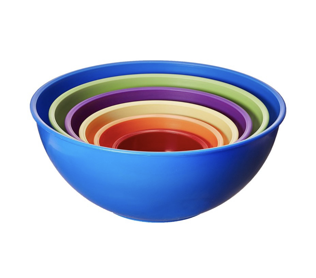 Gourmet Home Products 12 Piece Nested Polypropylene Mixing Bowl Food ...